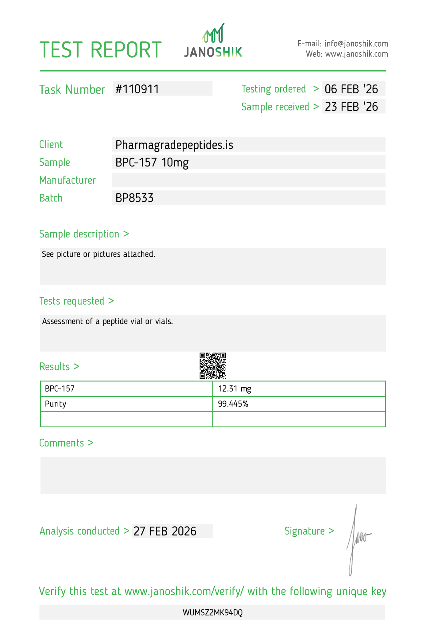 BPC-157 - High Quality Peptide - Buy online now!